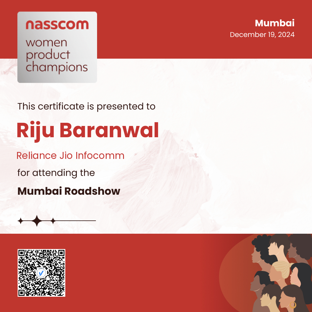 Nasscom Women Product Champions - Mumbai Roadshow (Attendee): Riju ...