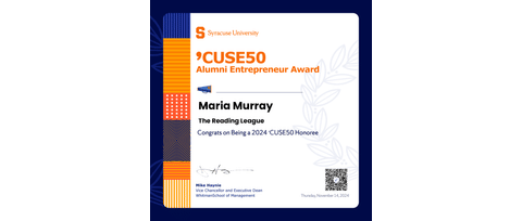 ’CUSE50 Alumni Entrepreneur Award: Maria Murray credential issued by ...