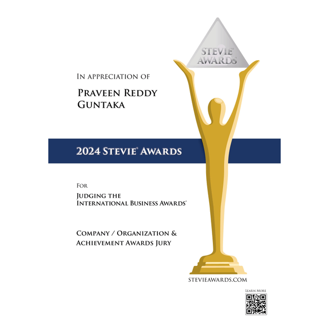 International Business Awards®: Praveen Reddy Guntaka by The Stevie ...